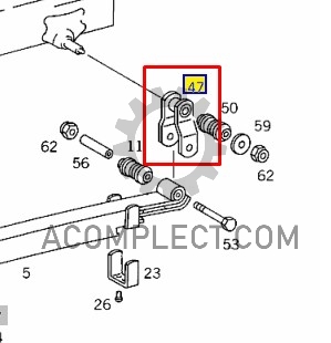 Серьга рессоры (задней) Rex/Vario+ (б/у),6703200263, Mercedes-Benz